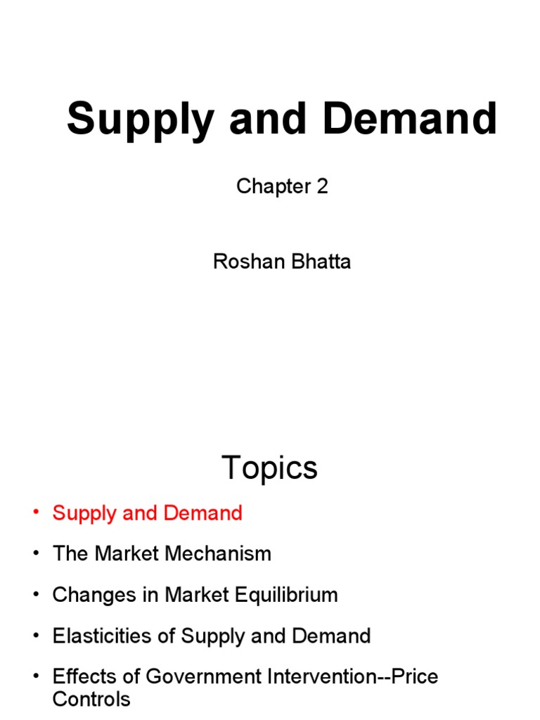 chapter 2 - Supply and Demand | PDF