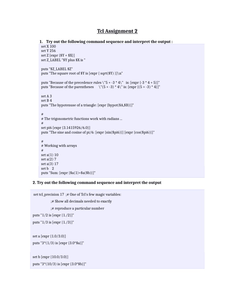 TCL Assignment 2 | PDF | Trigonometry | Mathematical Objects