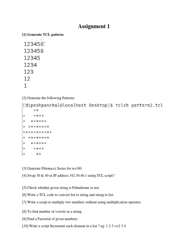 TCL Assignment 1 | PDF