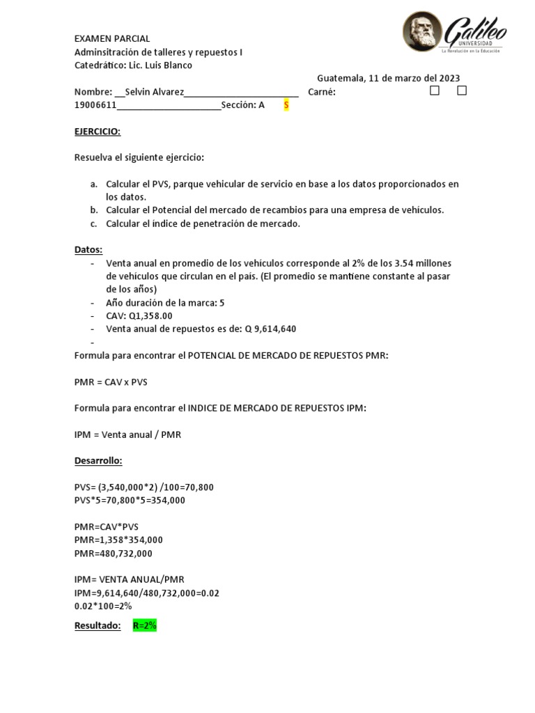 Examen Parcial Admin 1 | PDF