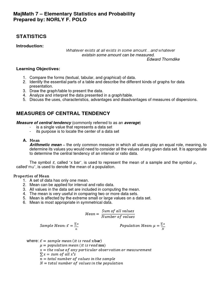 Module 2 MIDTERM StatProb | PDF