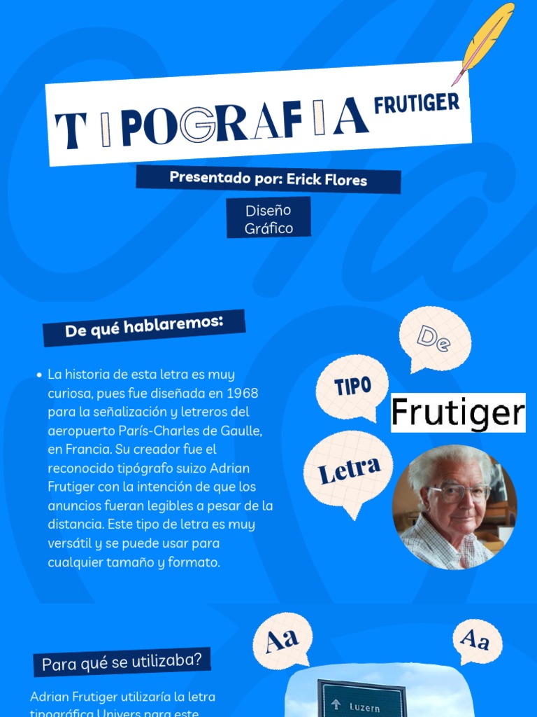 Tipografía Frutiger Diseño Gráfico | PDF