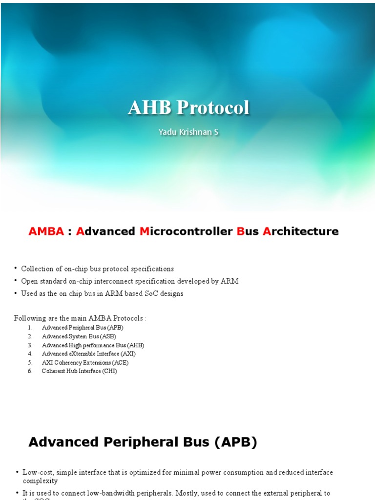 AHB Protocol | PDF | Manufactured Goods | Computer Science