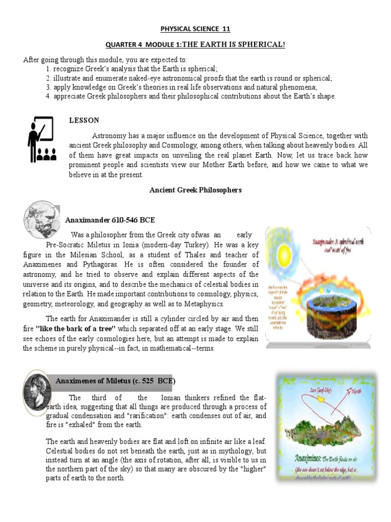 Q4 - M1 - The Earth Is Spherical | PDF