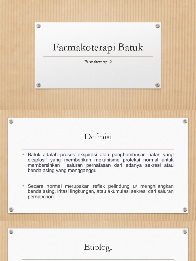 Farmakoterapi Batuk | PDF