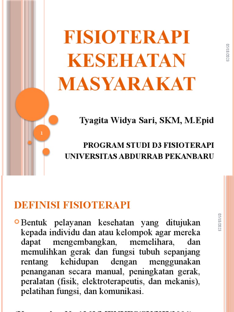 3.prinsip Fisioterapi Kesmas | PDF | Kesehatan Holistik | Sains & Matematika