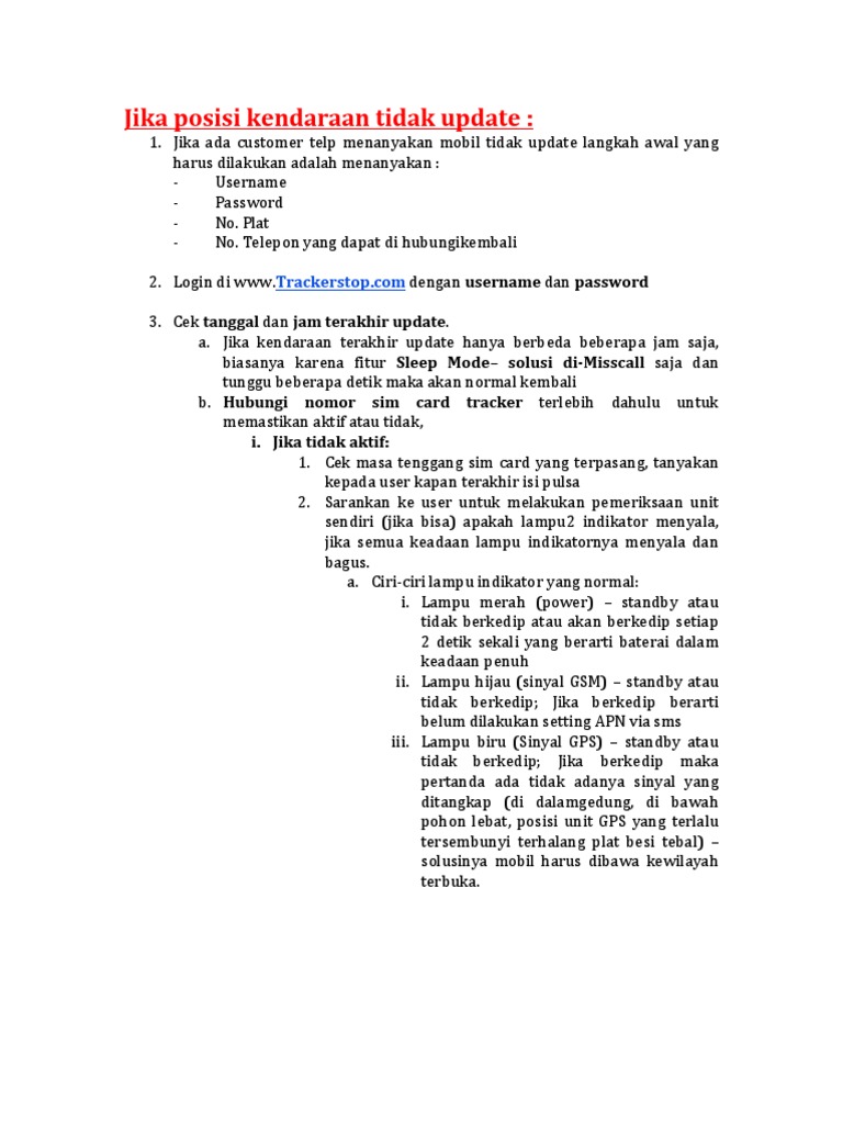 SOP Operator Terbaru-1 | PDF