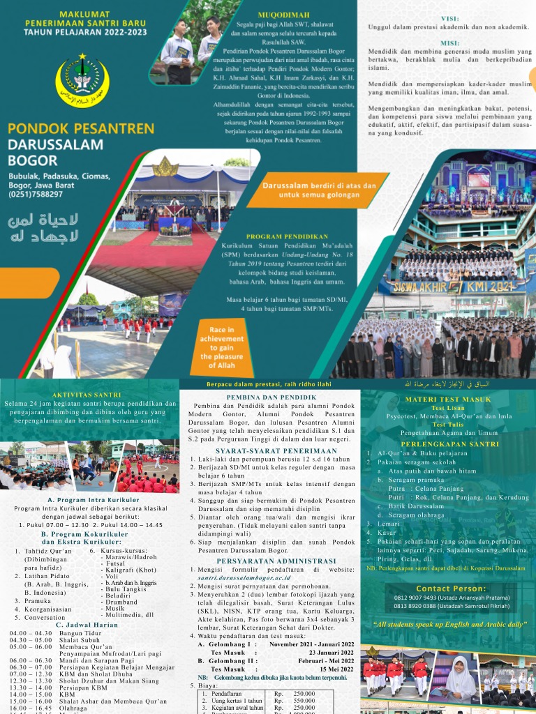 Brosur Darussalam 2022-2023 | PDF