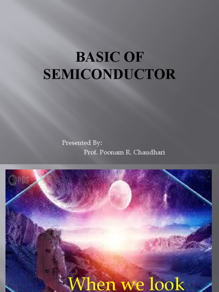 Basic Of Semiconductor Pdf P N Junction Semiconductors