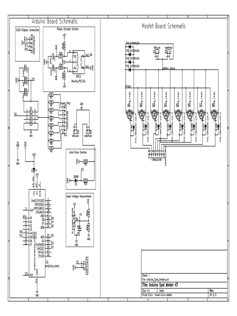 Spot Welder V3.1 Schematic | PDF