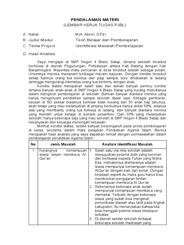 LK - TUGAS PBL PjBL-1 | PDF
