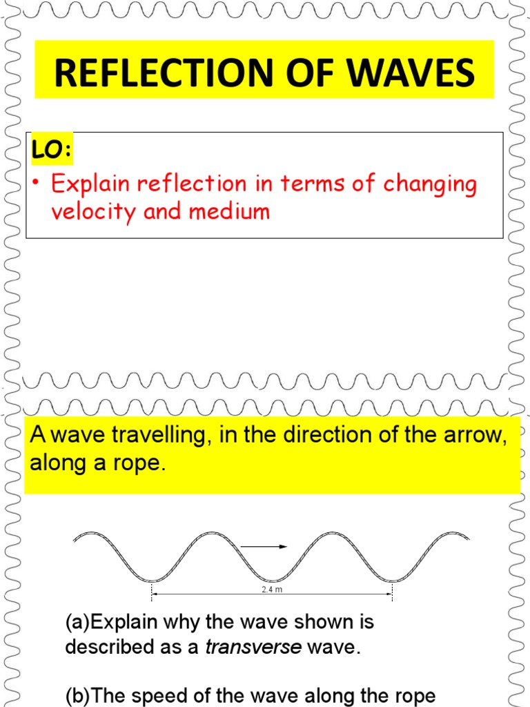 Reflection and Refraction of Waves Explained | PDF | Science & Mathematics