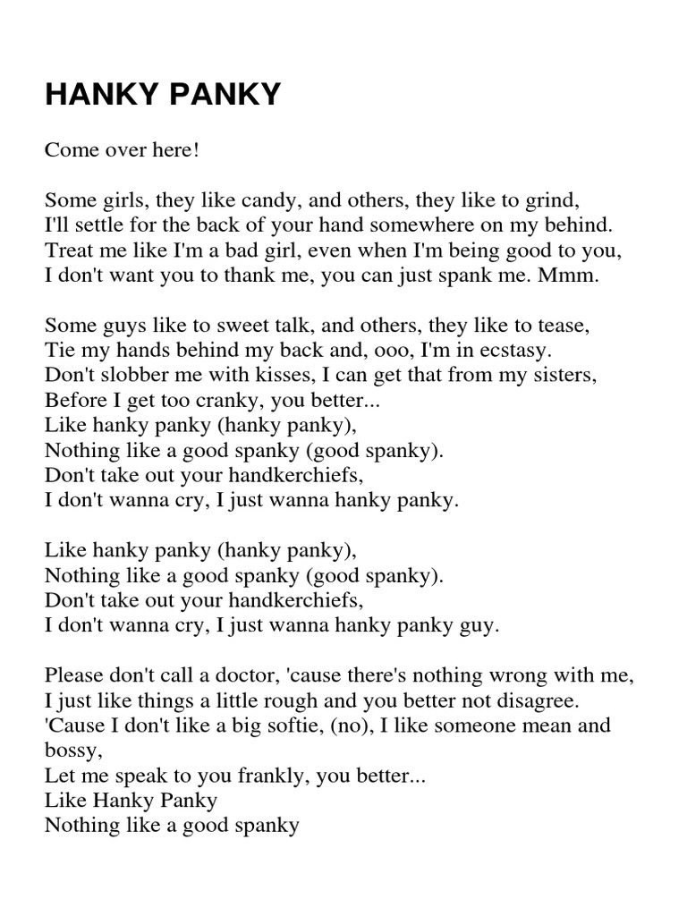 042a Hanky Panky | PDF