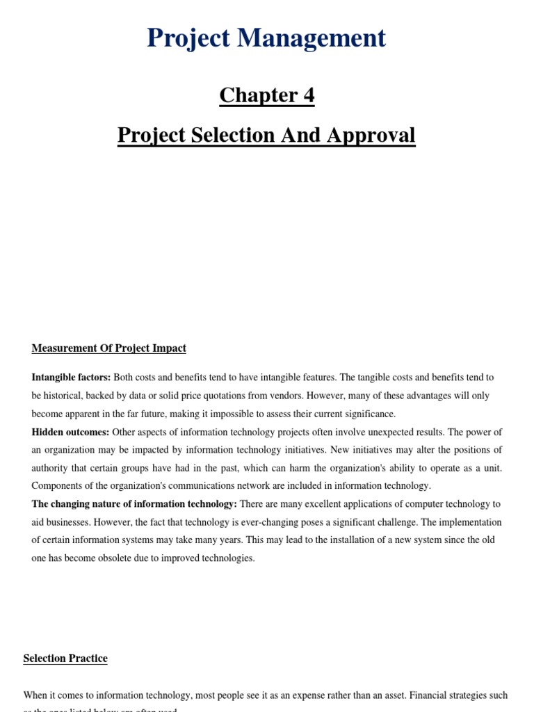 ch.4 Project Management | PDF