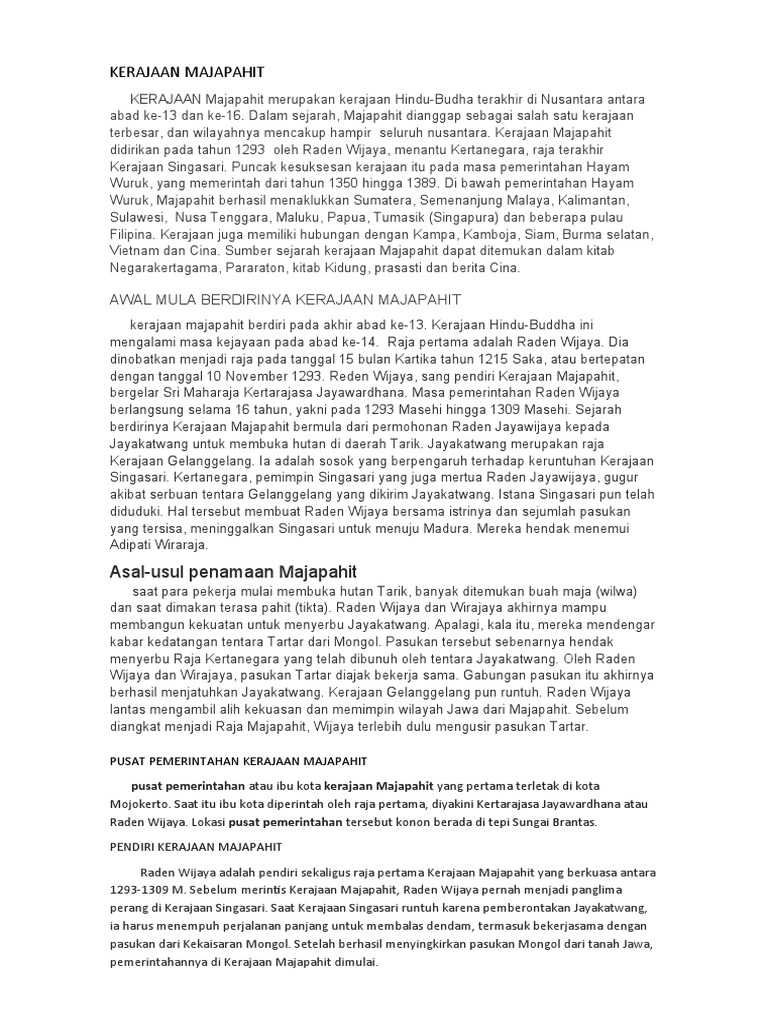Kerajaan Majapahit | PDF | Perjalanan | Agama & Spiritualitas