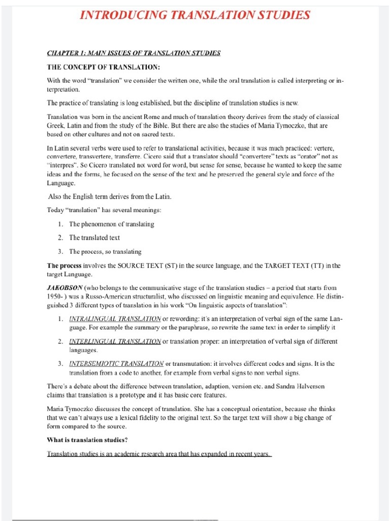 Introducing Translation Studies (Munday) | PDF