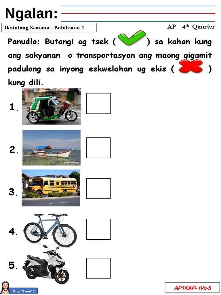 Aral Pan Worksheets Q4-W3 | PDF