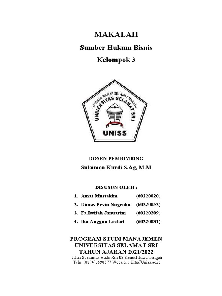 Makalah Hukum Bisnis-Klp 3 | PDF