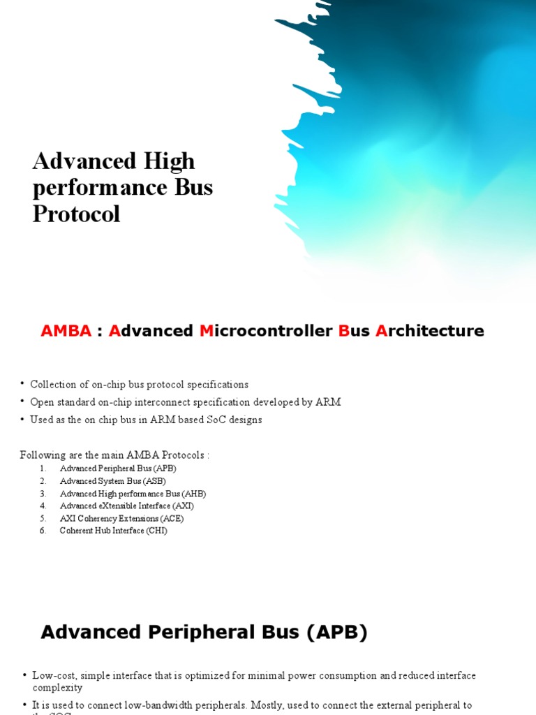Advanced High Performance Bus Protocol | PDF