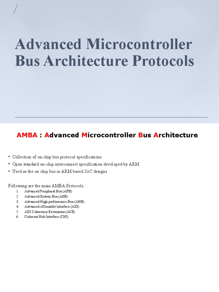Advanced Microcontroller Bus Architecture Protocols Pdf