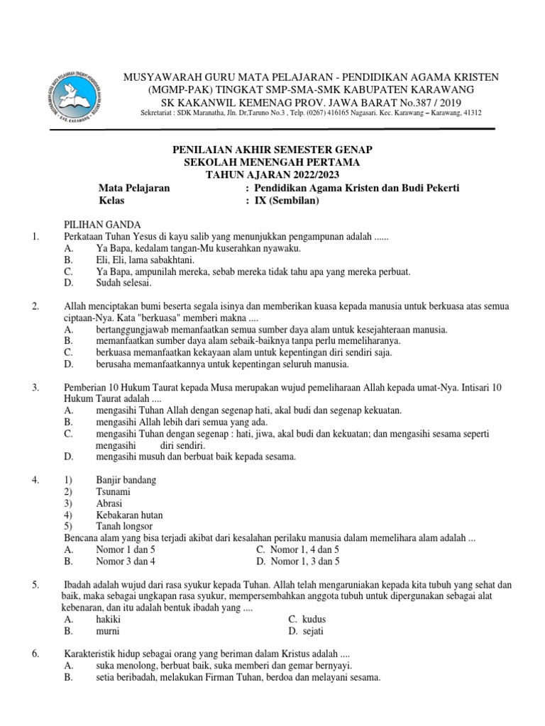 Pas 9 SMP 2023 | PDF