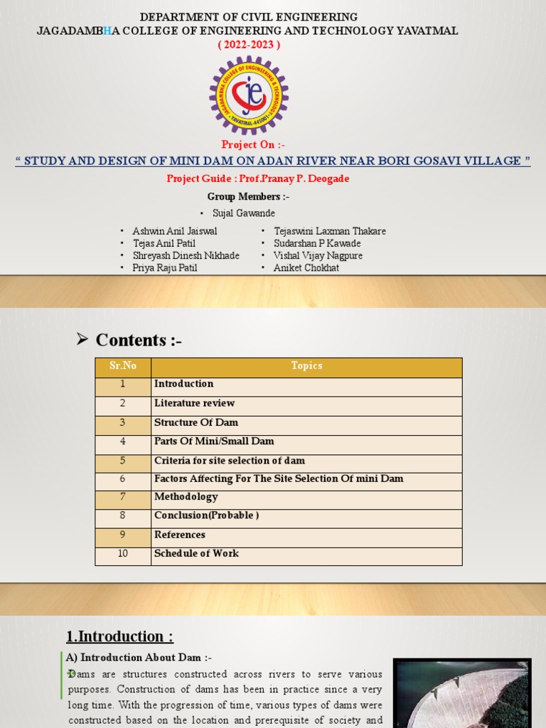 Final Presentation Mini Dam | PDF