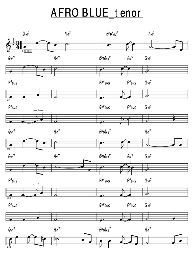 Afro Blue - Tenor - Sax | PDF