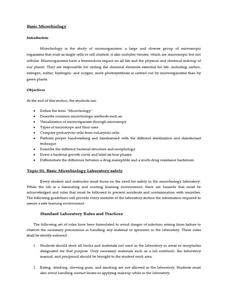 Basic-Microbiology-Module | PDF