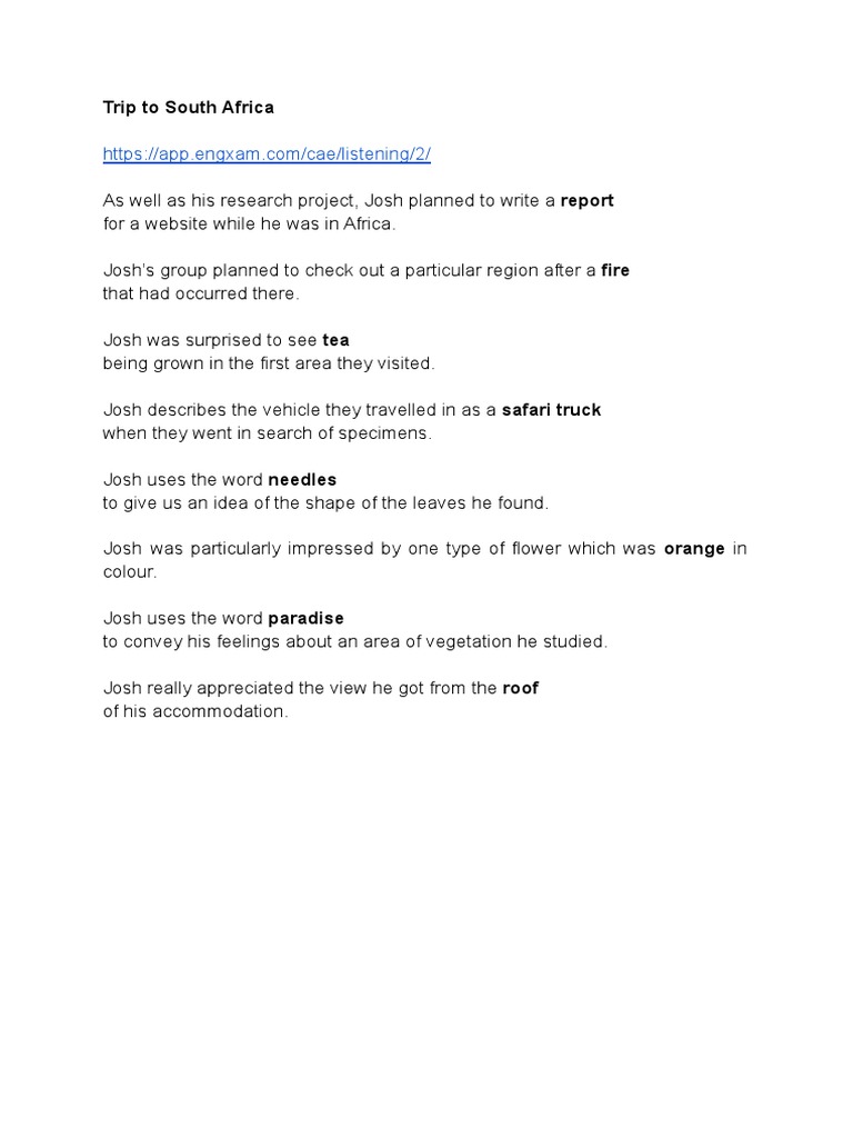 Copia De Listening Tests Cae Parts Ii And Iii Pdf
