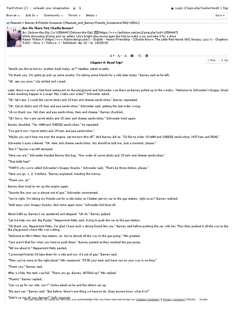 Are We There Yet, Charlie Brown - Chapter 4 - Road Trip, A Peanuts ...