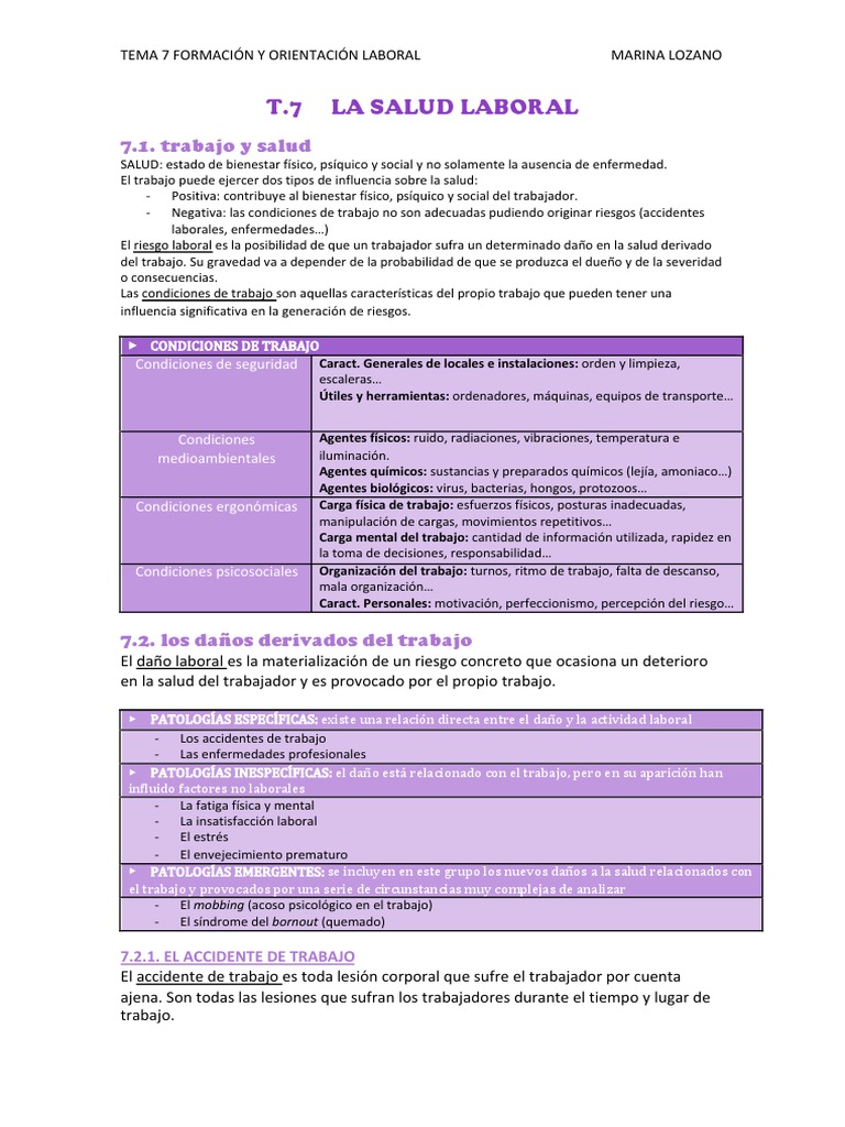 Salud y Riesgos Laborales | PDF | Salud y bienestar