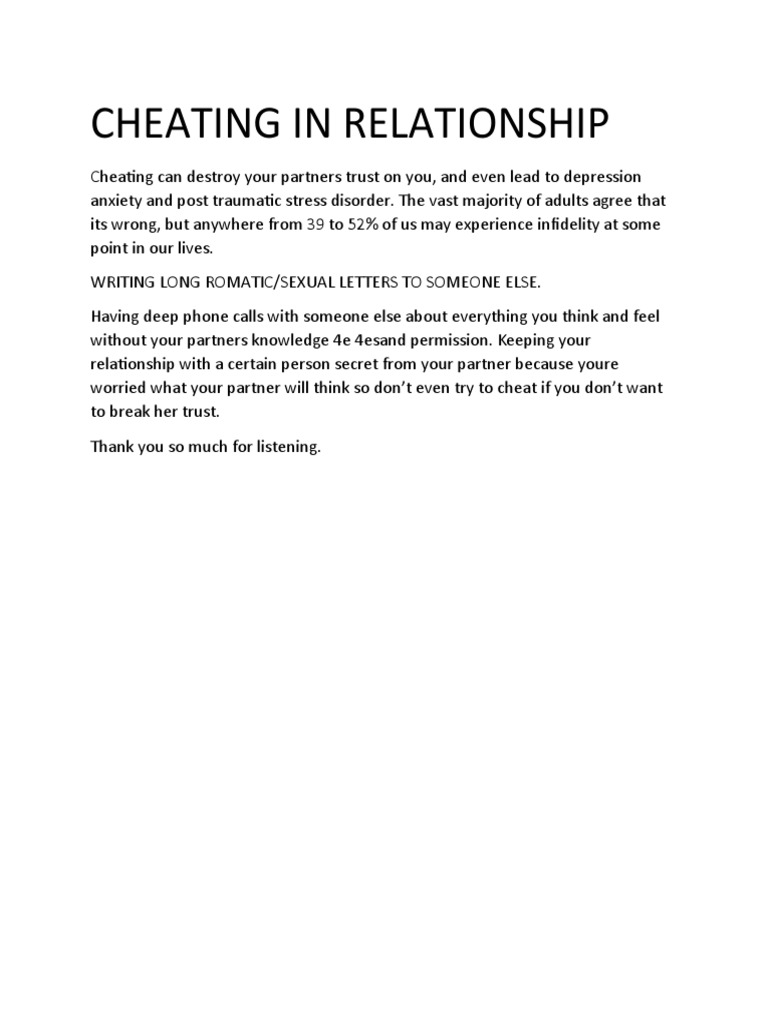 Understanding Infidelity's Impact | PDF