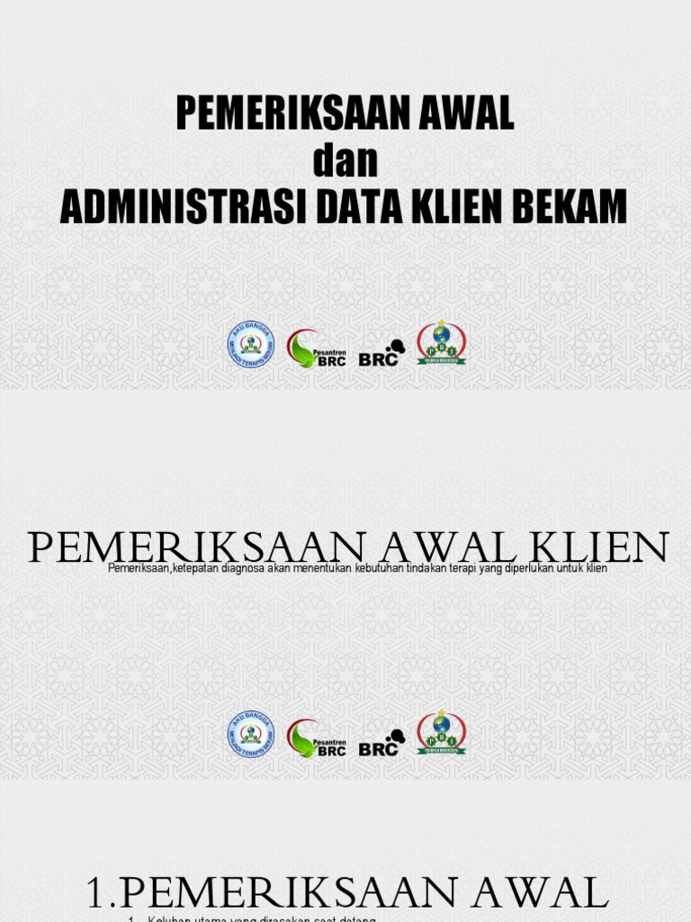 Pemeriksaan Awal dan Data Klien Bekam | PDF