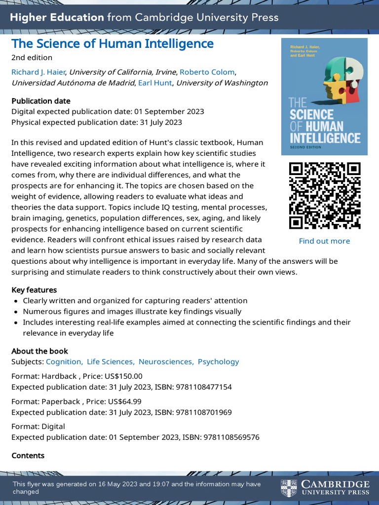 The Science of Human Intelligence | PDF