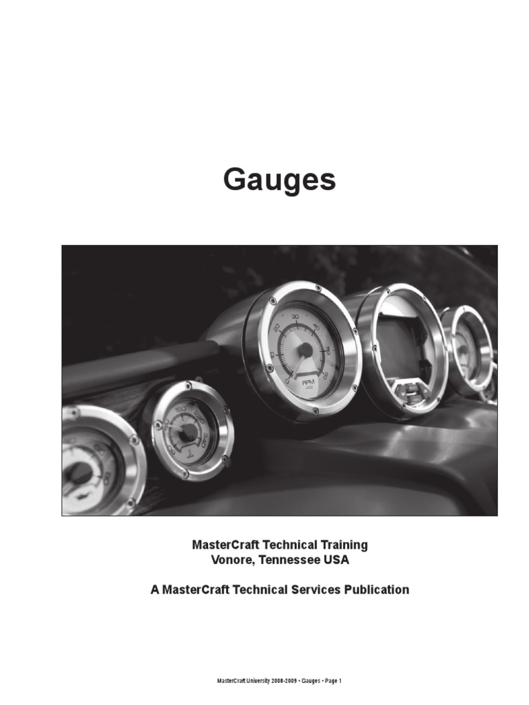 MasterCraft Gauge System Overview | PDF | Electrical Connector ...