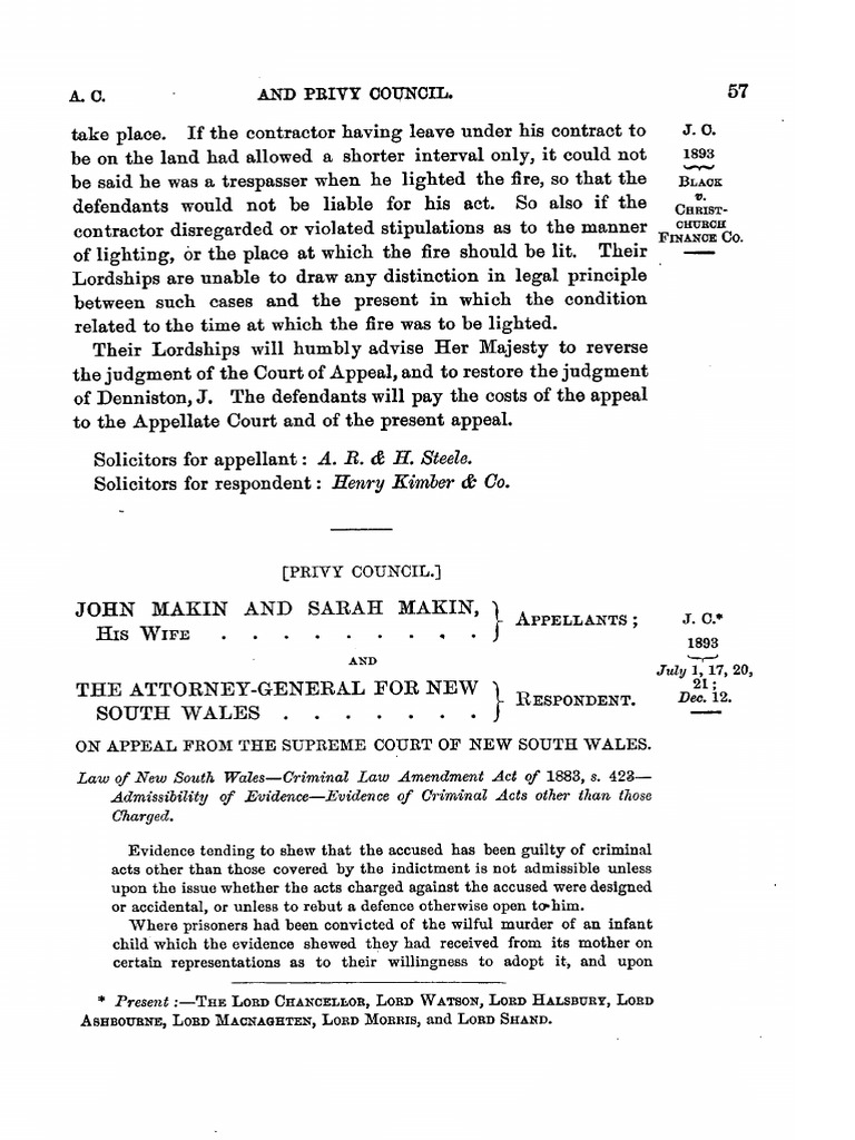 John Makin and Sarah Makin, His Wife Appellant | PDF