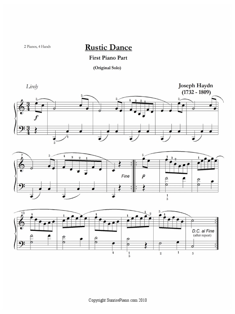 Rustic Dance (Piano Duet) | PDF