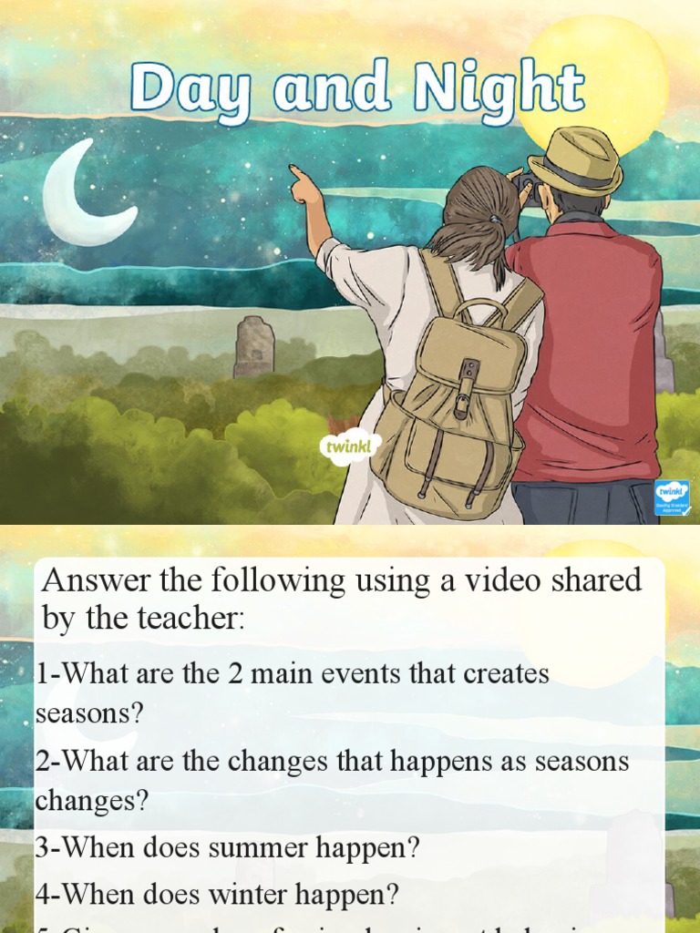 Session 2 Day And Night Powerpoint Ver 9 Pdf Night Earth