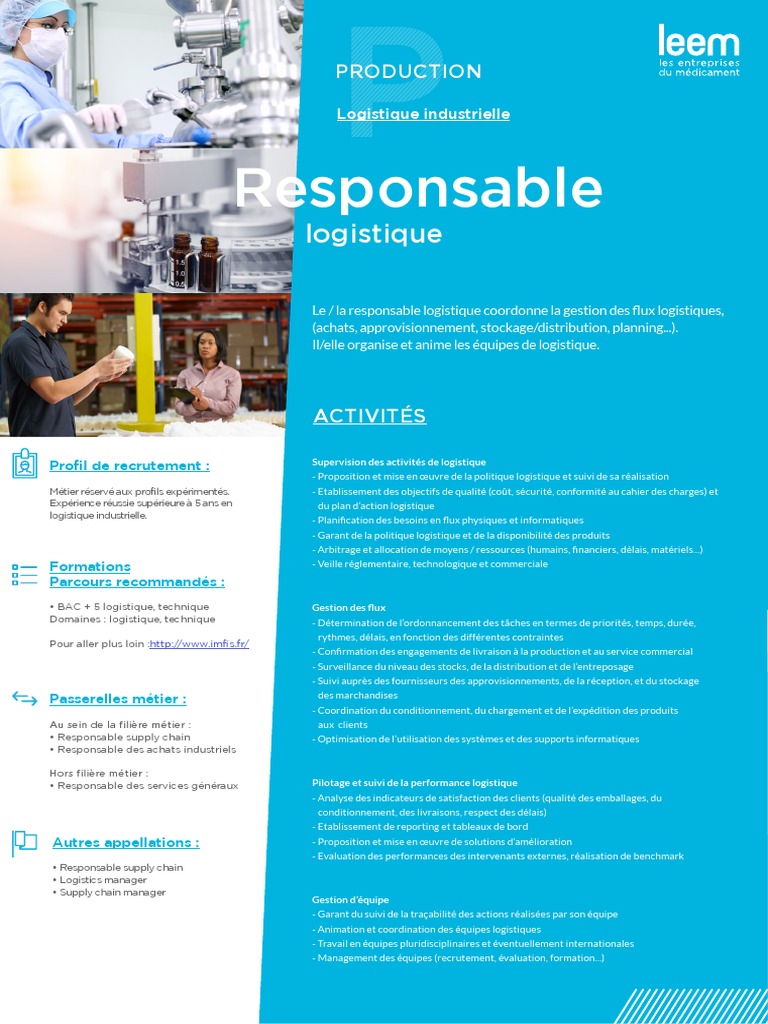 Prod15 - Responsable Logistique | PDF | Affaires