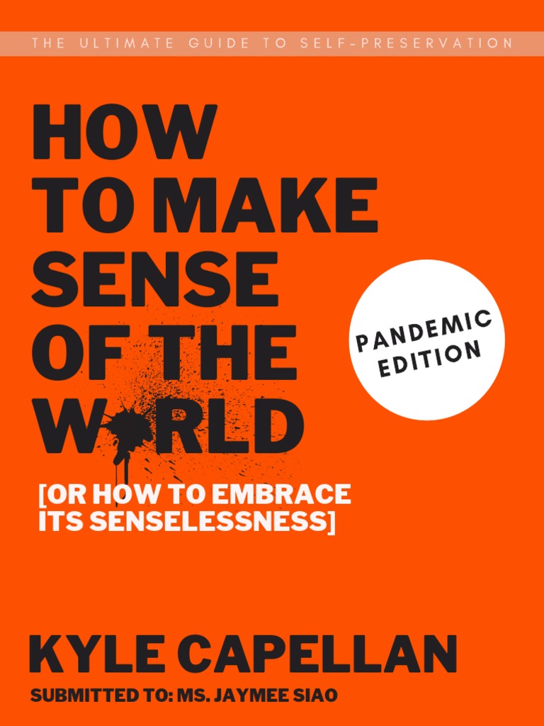 HOW TO MAKE SENSE OF THE WORLD (Or How To Embrace Its Senselessness) by ...
