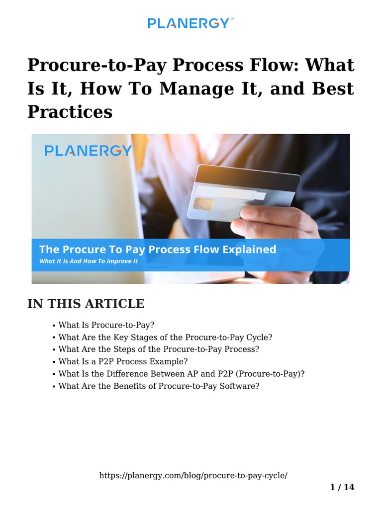 Procure To Pay Cycle | PDF