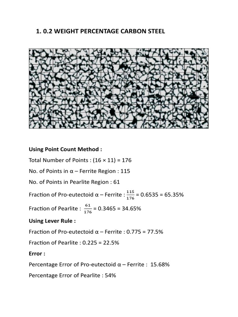 Lever Rule Analysis of Carbon Steel Phases | PDF | Metallurgy | Metals