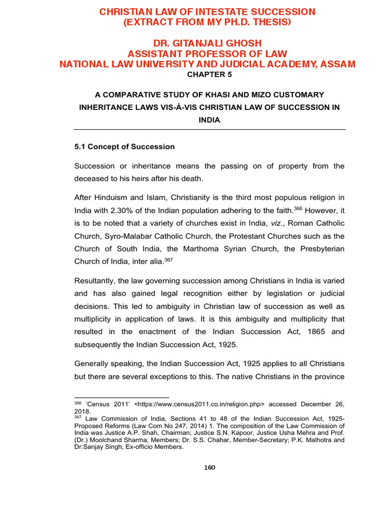 Christian Law | PDF | Intestacy | Inheritance