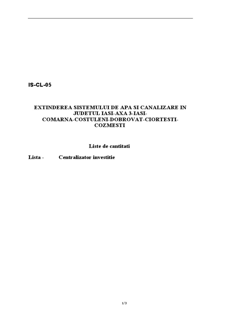 LDC Centralizator | PDF