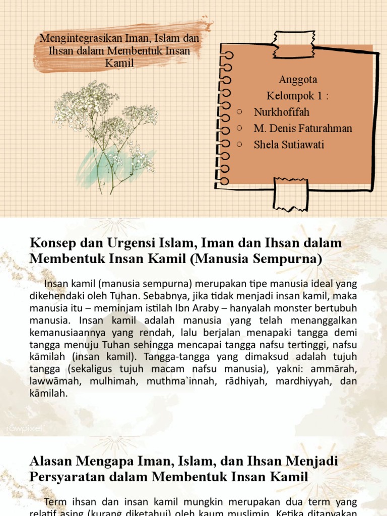KEL. 1 - Mengintegrasikan Iman, Islam & Ikhsan Dalam Membentuk Insan ...