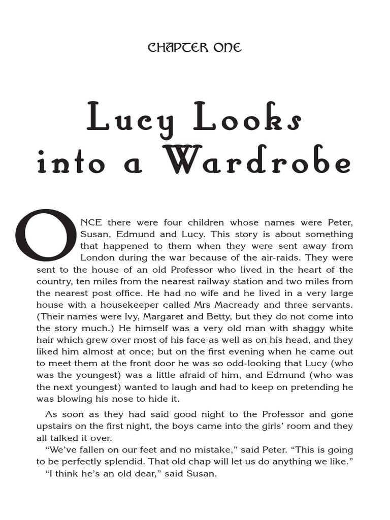 The Lion, The Witch and The Wardrobe, C. S. Lewis | PDF