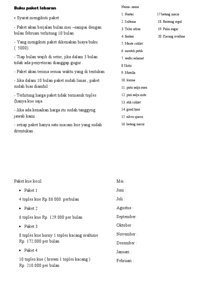 Buku Paket Lebaran | PDF