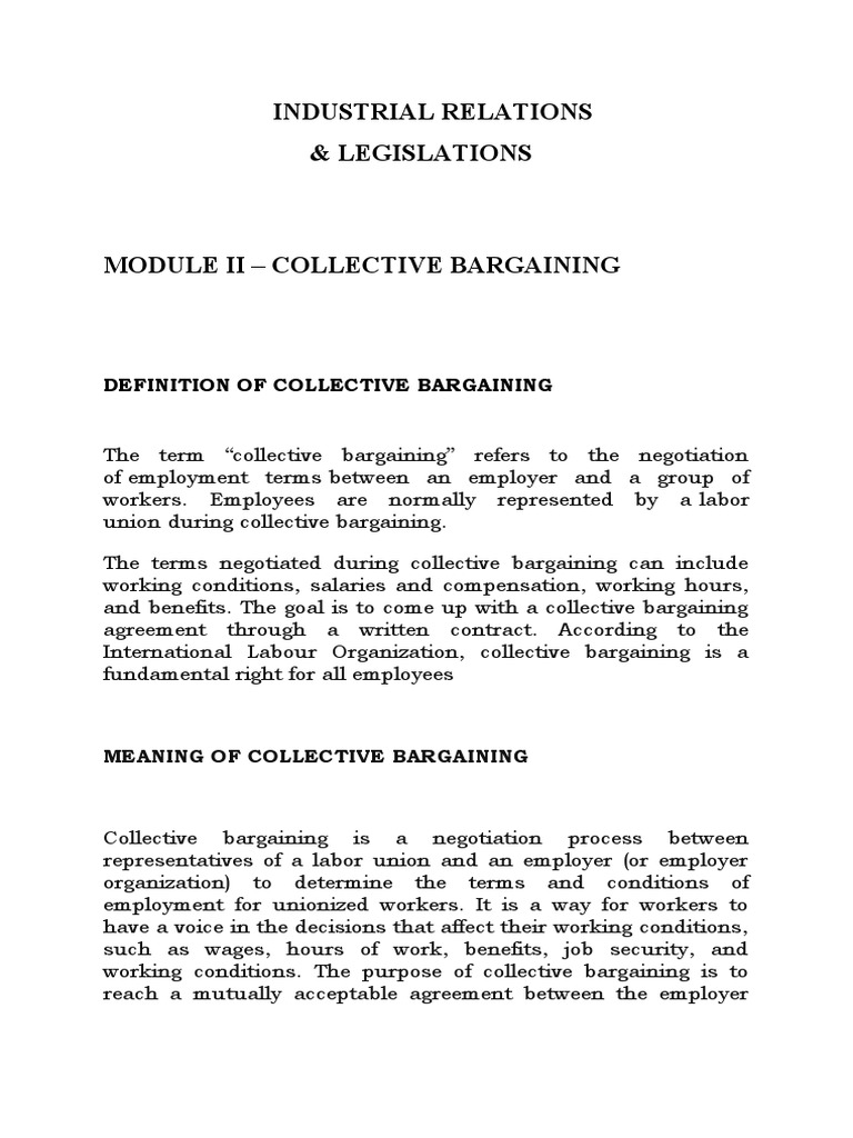 Industrial Relations Module Ii (1) 20230214141623 | PDF