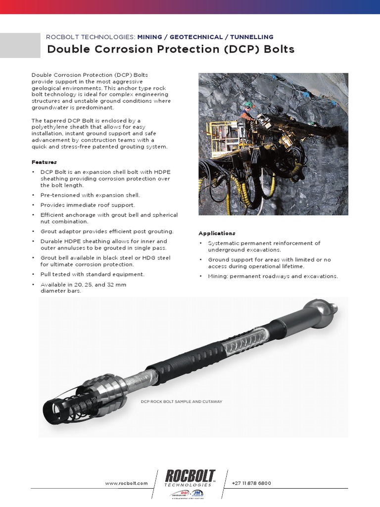 DCP Bolts Provide Support in Aggressive Environments | PDF