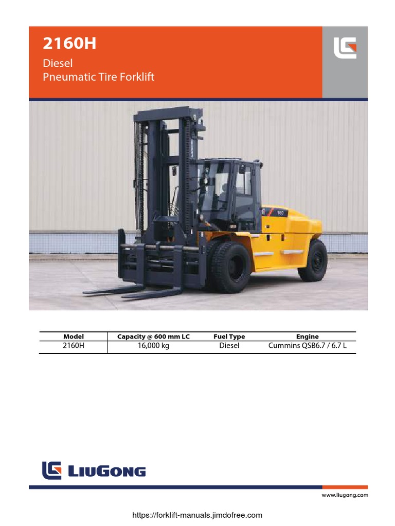 LiuGong 2160h Forklift Brochure | PDF